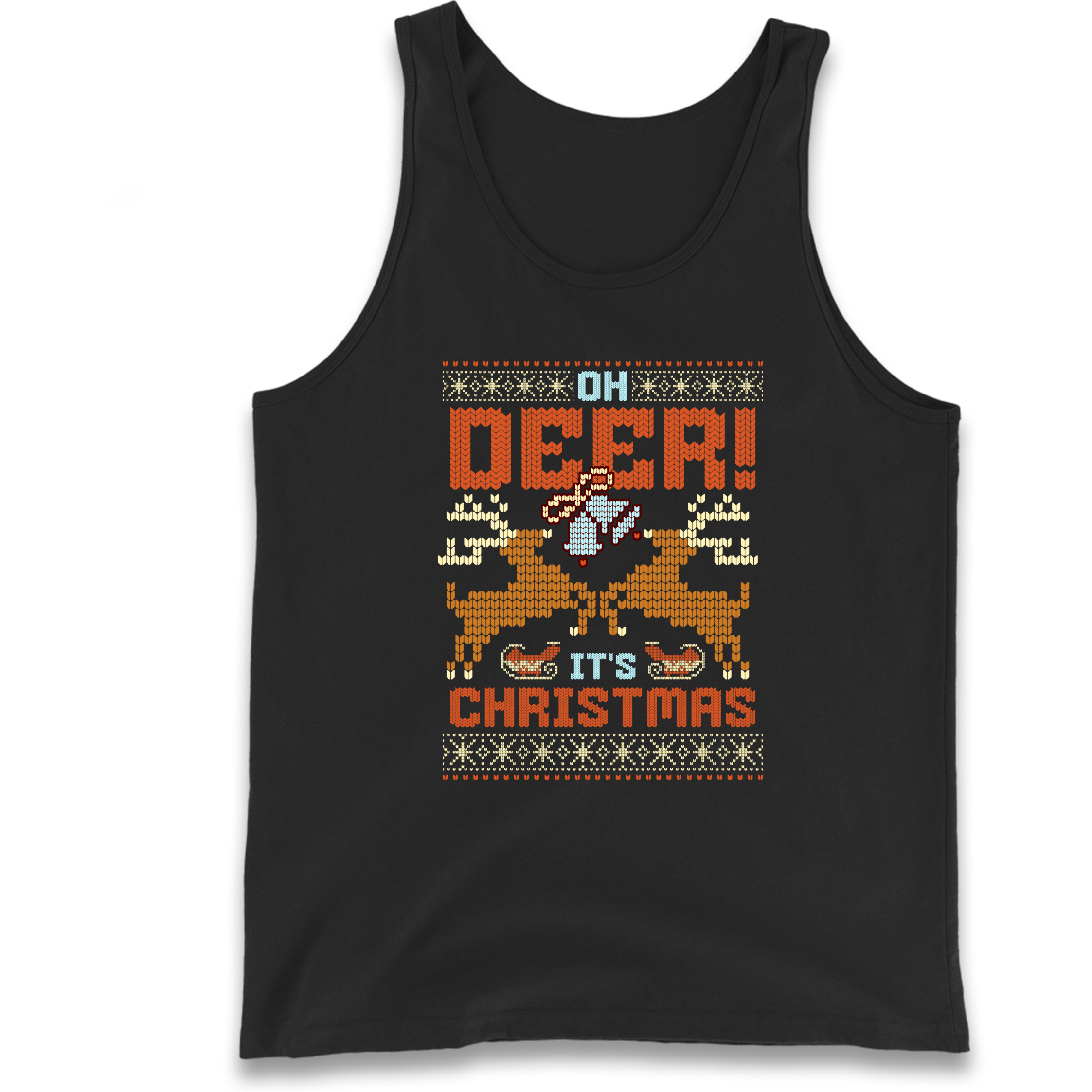 Oh Deer Its Christmas Tank-Top | Festive Reindeer Top – Spoofytees