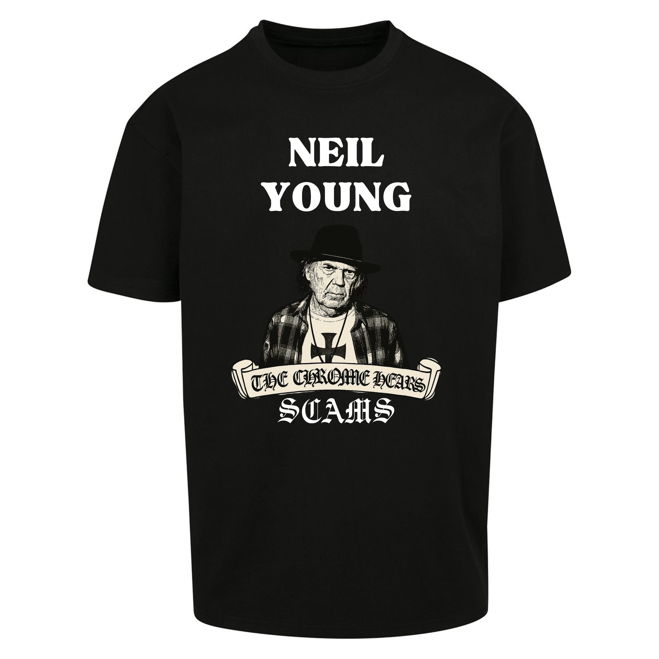 Neil Young Oversized T Shirt | UK Concert Merch Tee – Spoofytees
