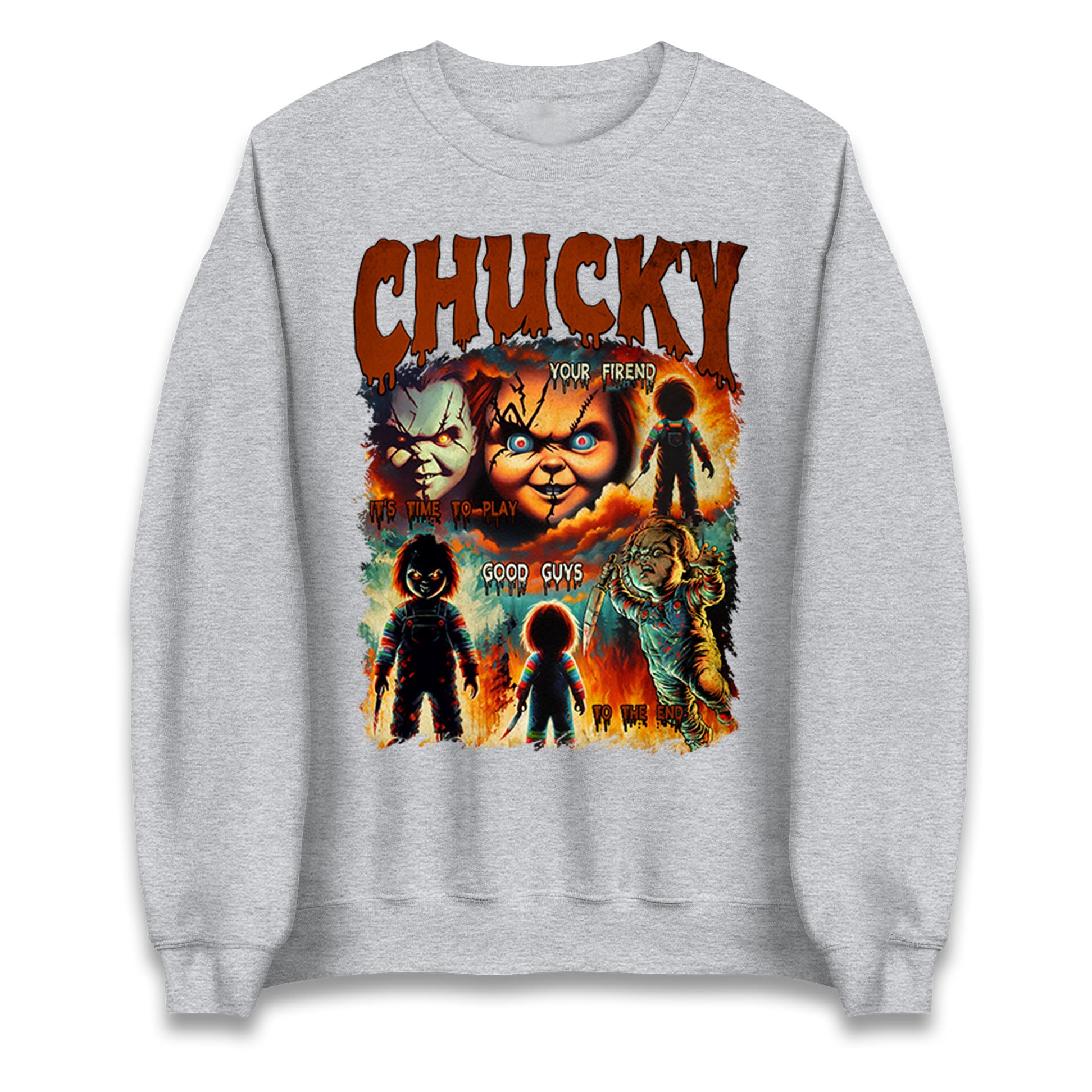 Chucky Sweater Spirit Halloween | Shop for Child's Play Jumpers UK ...