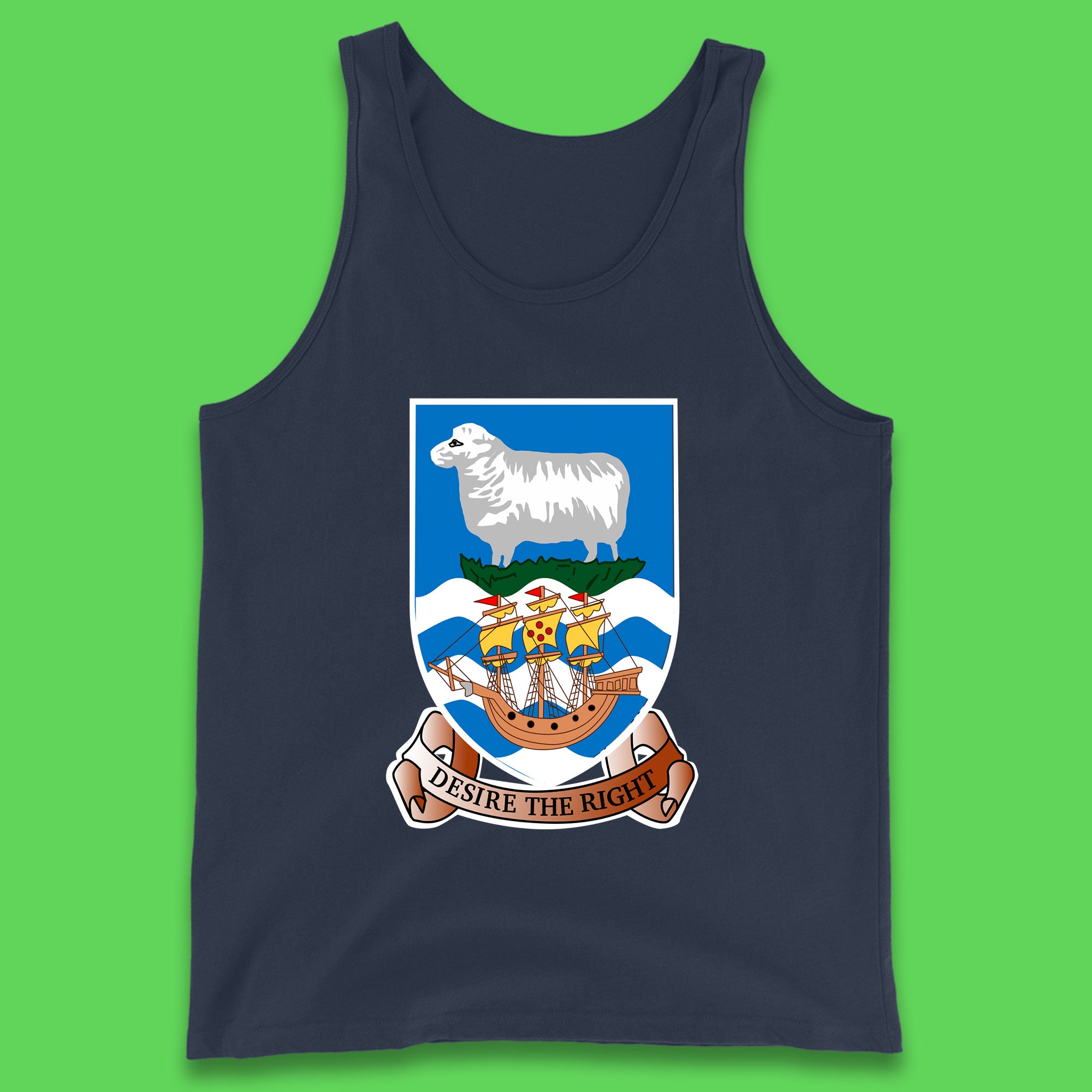 Coat Of Arms Of The British Overseas Territory Falkland Islands Coat O ...