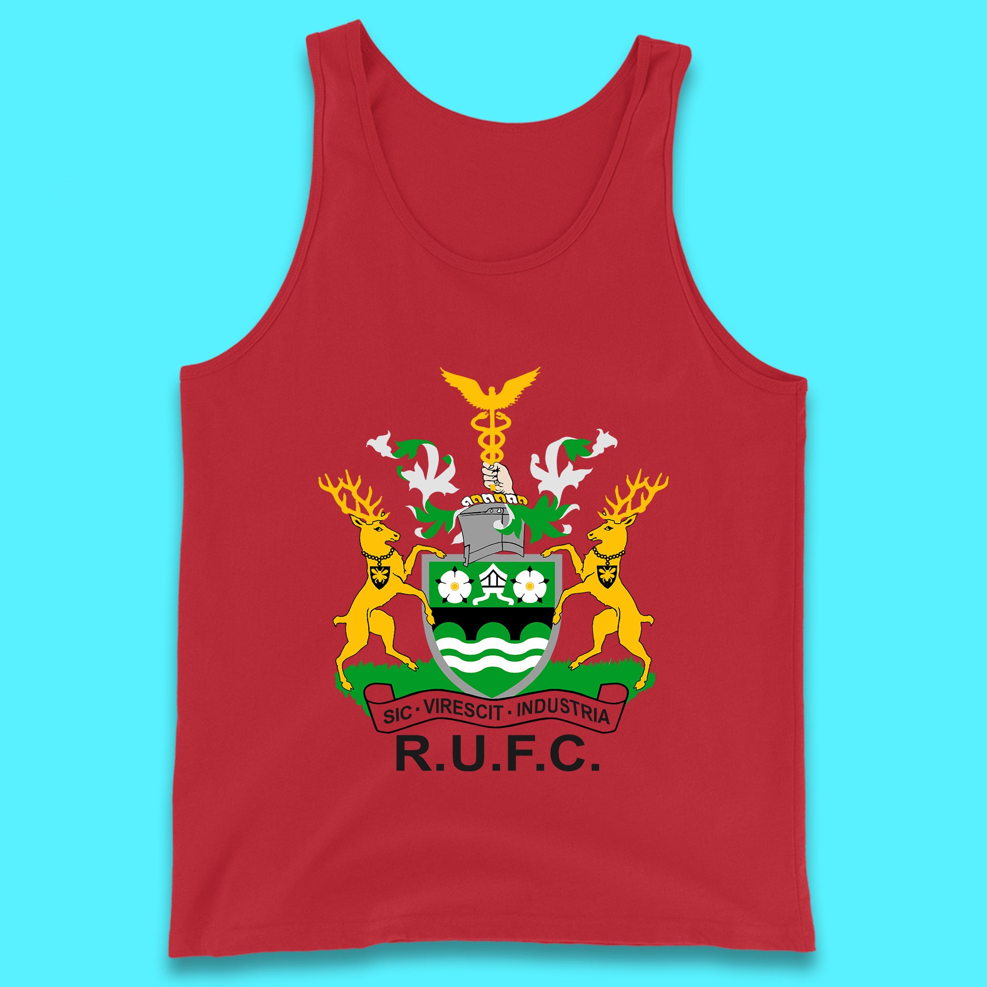 R.U.F.C. Coat Of Arms Rotherham SIC. VIRESCIT. INDUSTRIA Rotherham Met ...