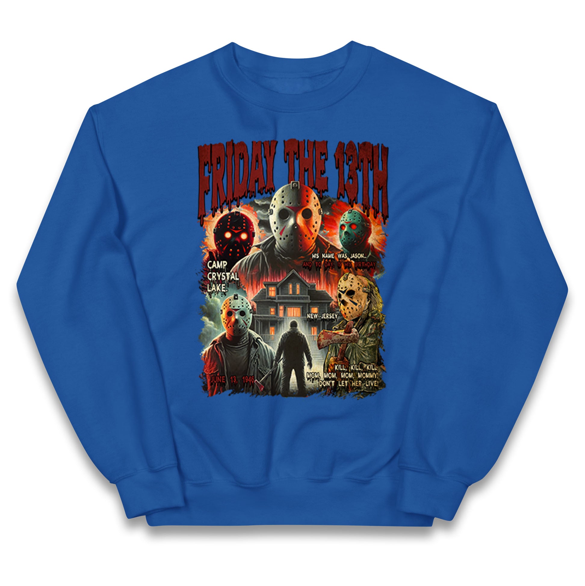 Jason voorhees Friday The 13th horror Halloween Bootleg Kids Jumper ...