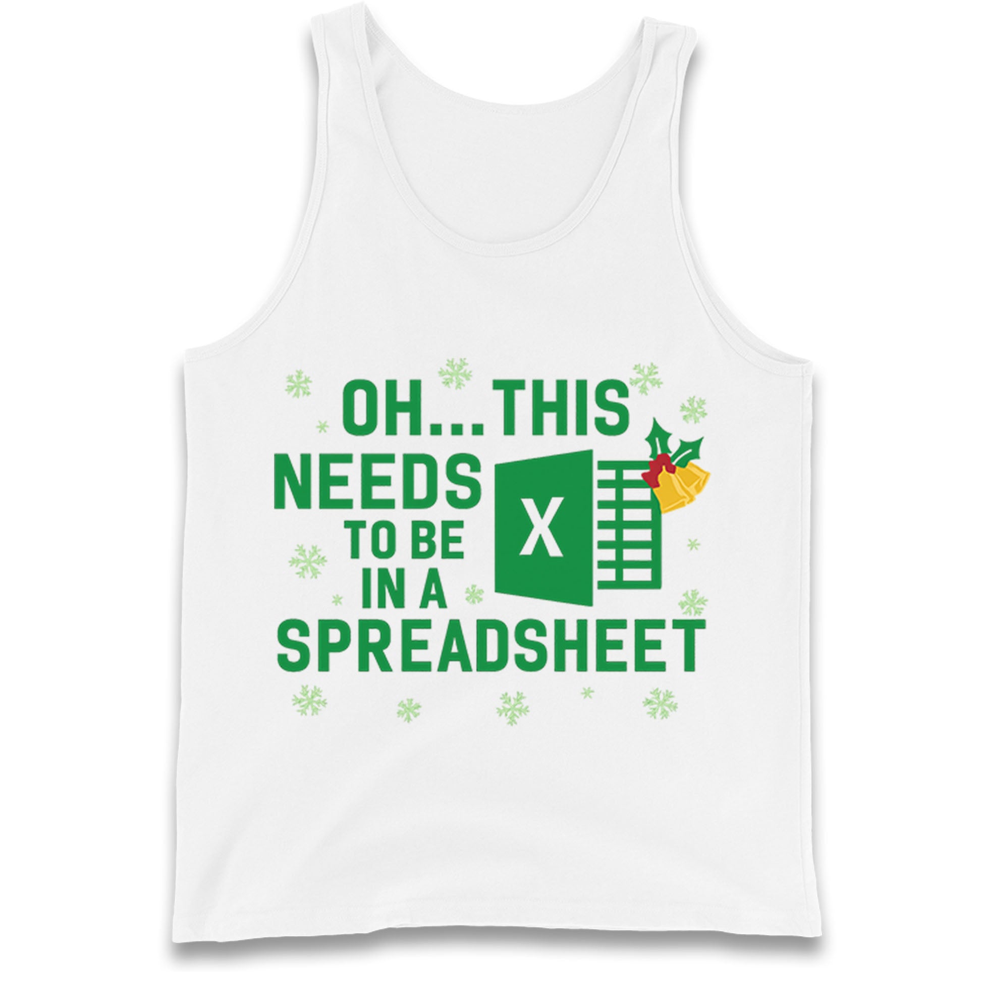 Excel Christmas Tank Top | Buy Spreadsheet Xmas Clothes – Spoofytees
