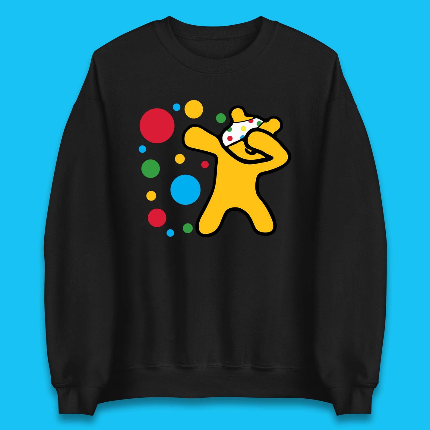 Dabbing Spotty Pudsey Bear Children In Need Dab Dance Spotty Day Donat ...