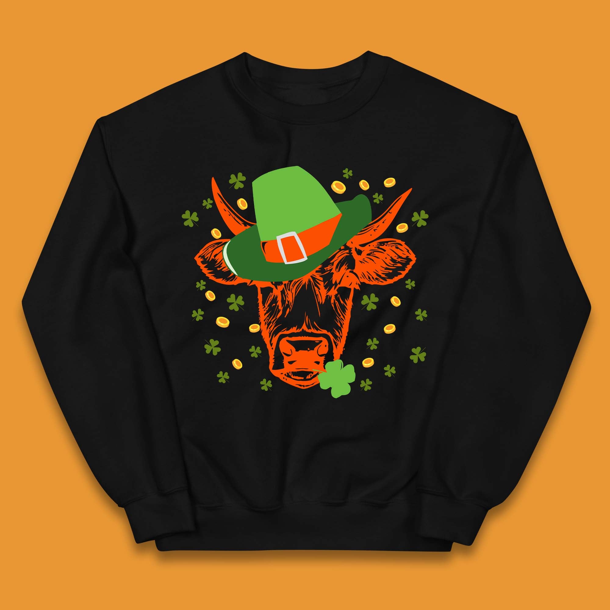 St Patrick's Cow Kids Jumper – Spoofytees
