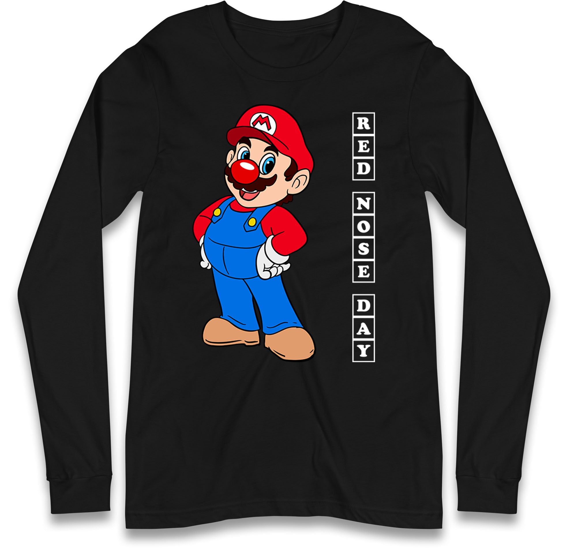 Super Mario Long Sleeve Tee | Shop For Red Nose Day Clothes – Spoofytees