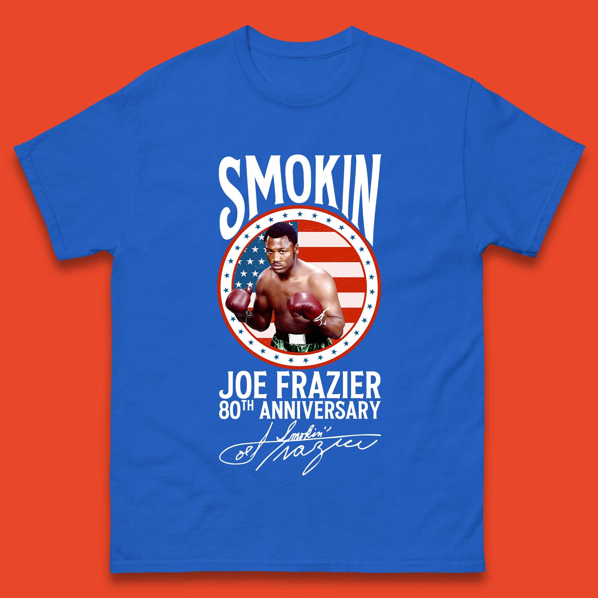 Smokin Joe Frazier 80th Anniversary Mens T-Shirt – Spoofytees