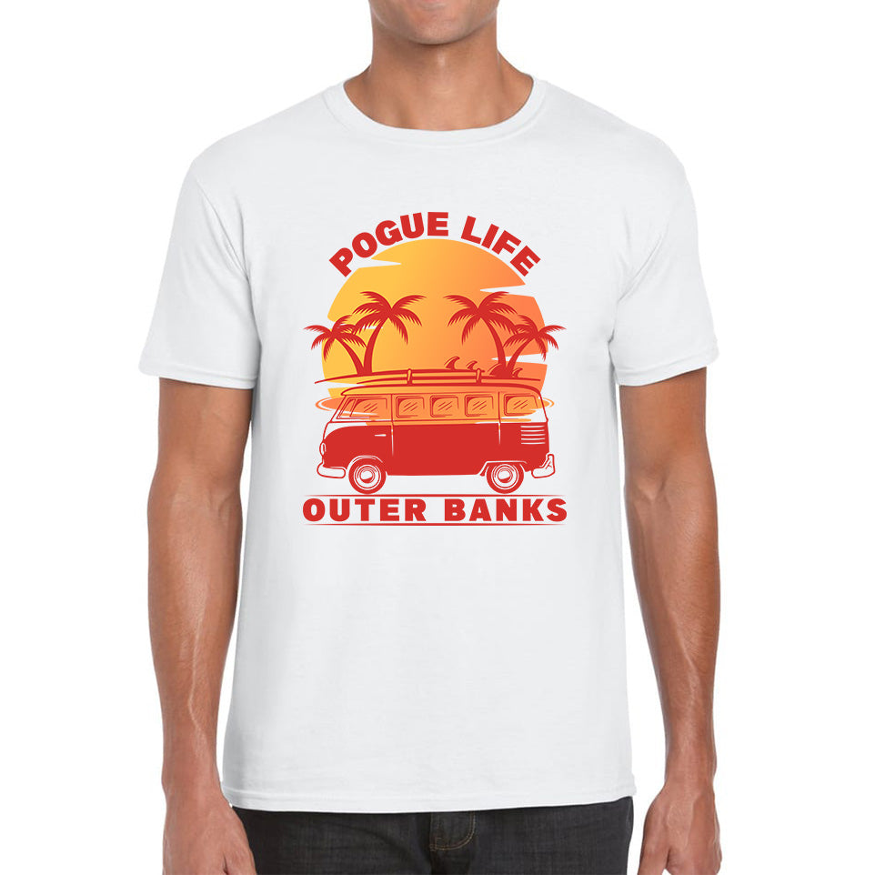 Outer Banks Pogue Life Beach Surf Van Vintage Retro Beach Sunset Surfi ...