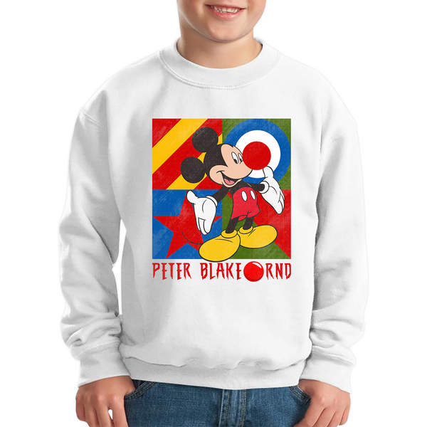 Peter Blake Mickey Mouse Red Nose Day Kids Sweatshirt. 50% Goes To Cha ...