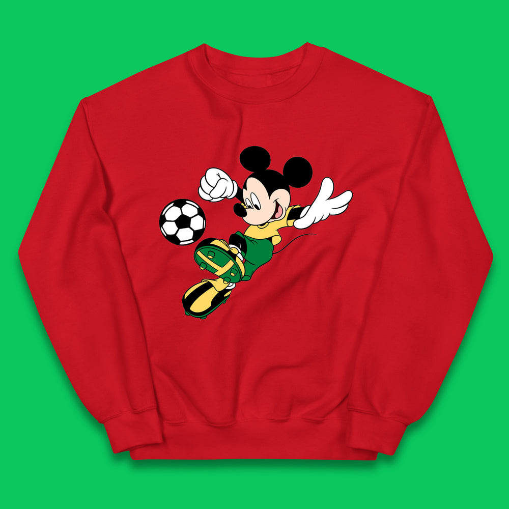 Mickey Mouse Kicking Football Soccer Player Disney Cartoon Mickey Socc ...