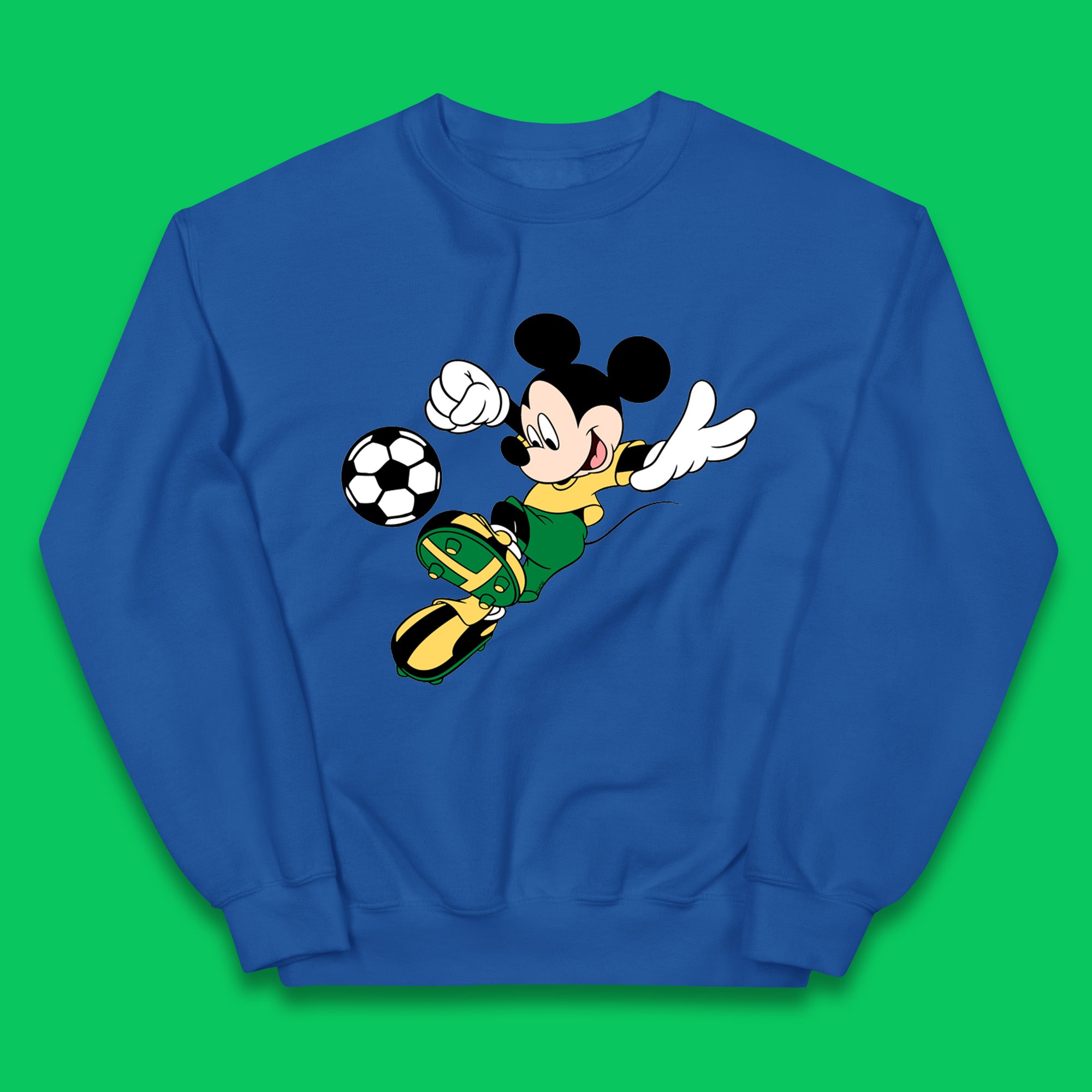 Mickey Mouse Kicking Football Soccer Player Disney Cartoon Mickey Socc ...
